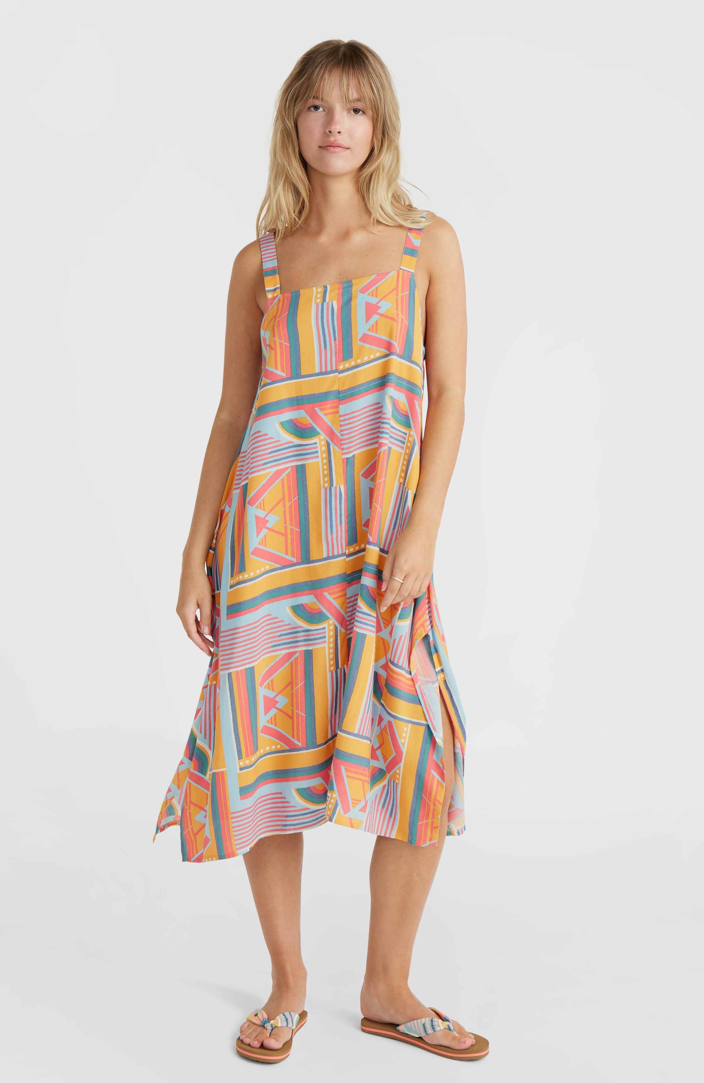 Miranda Women Of The Wave Dress | Yellow Art Geo – O'Neill UK