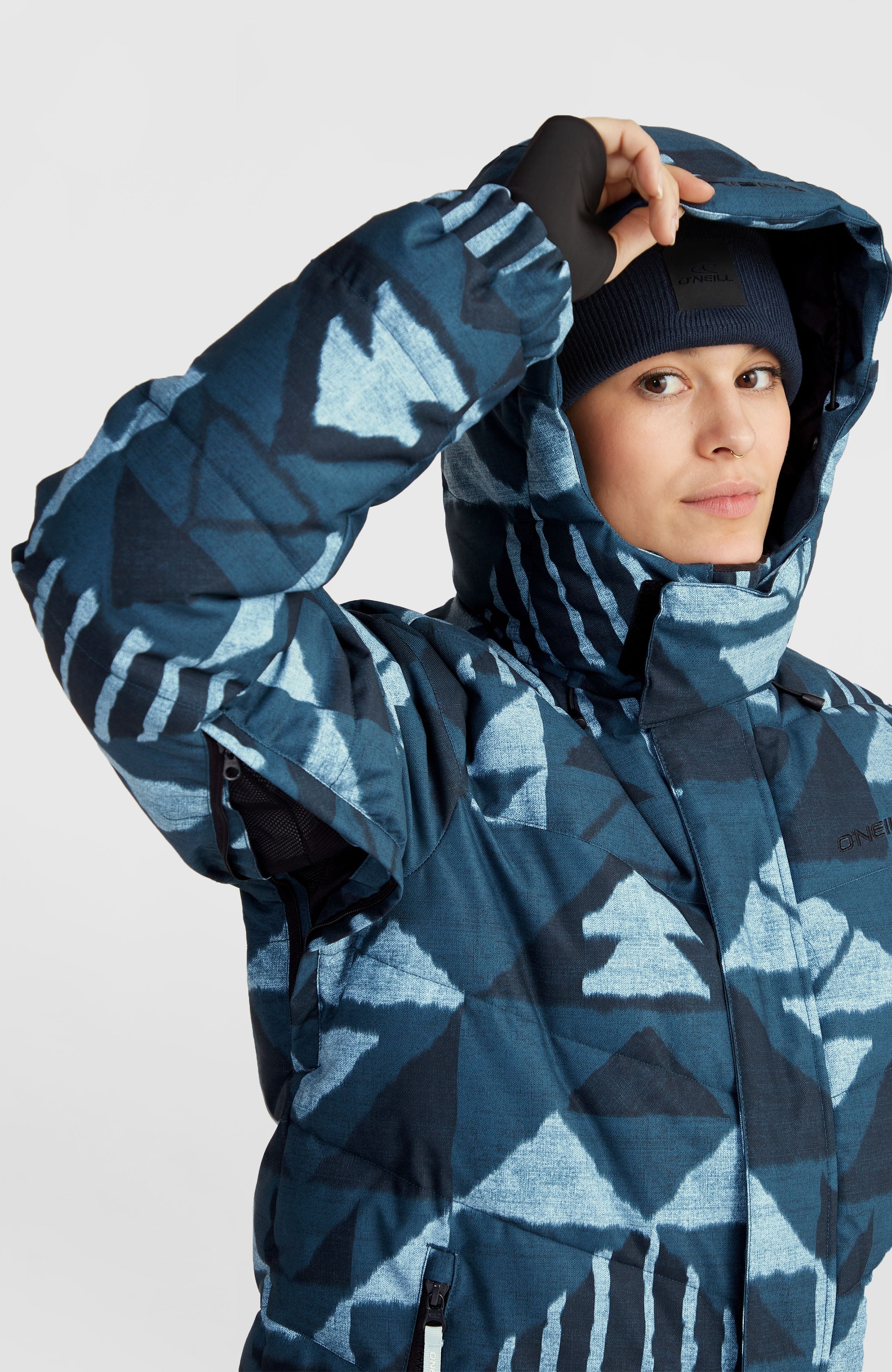 Z.E.N. Puffer Hybrid Snow Jacket | Blue Triangle Ikat – O'Neill UK