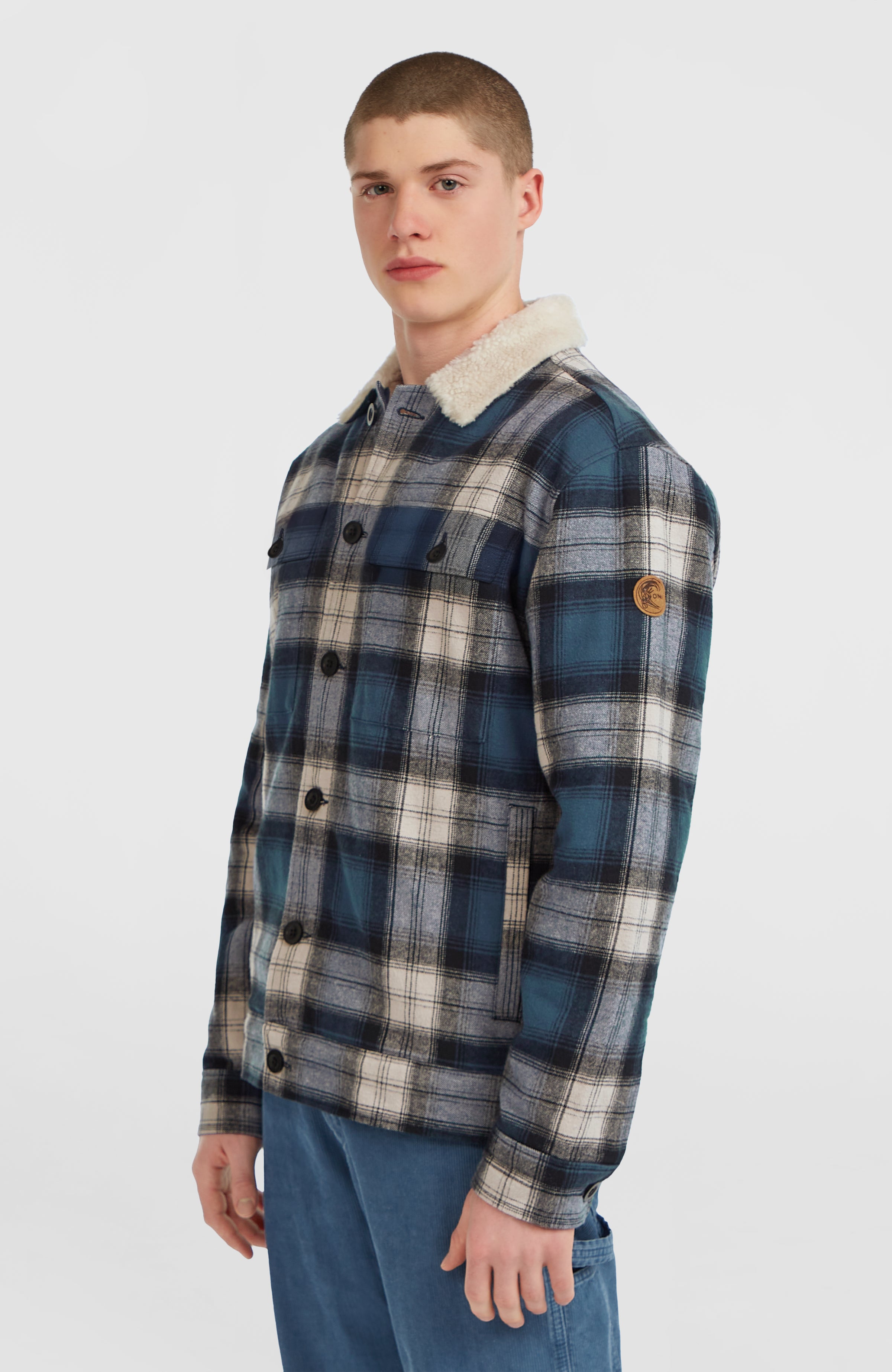 O'Riginals Fleece-Lined Jacket | Mozart Blue Check – O'Neill UK
