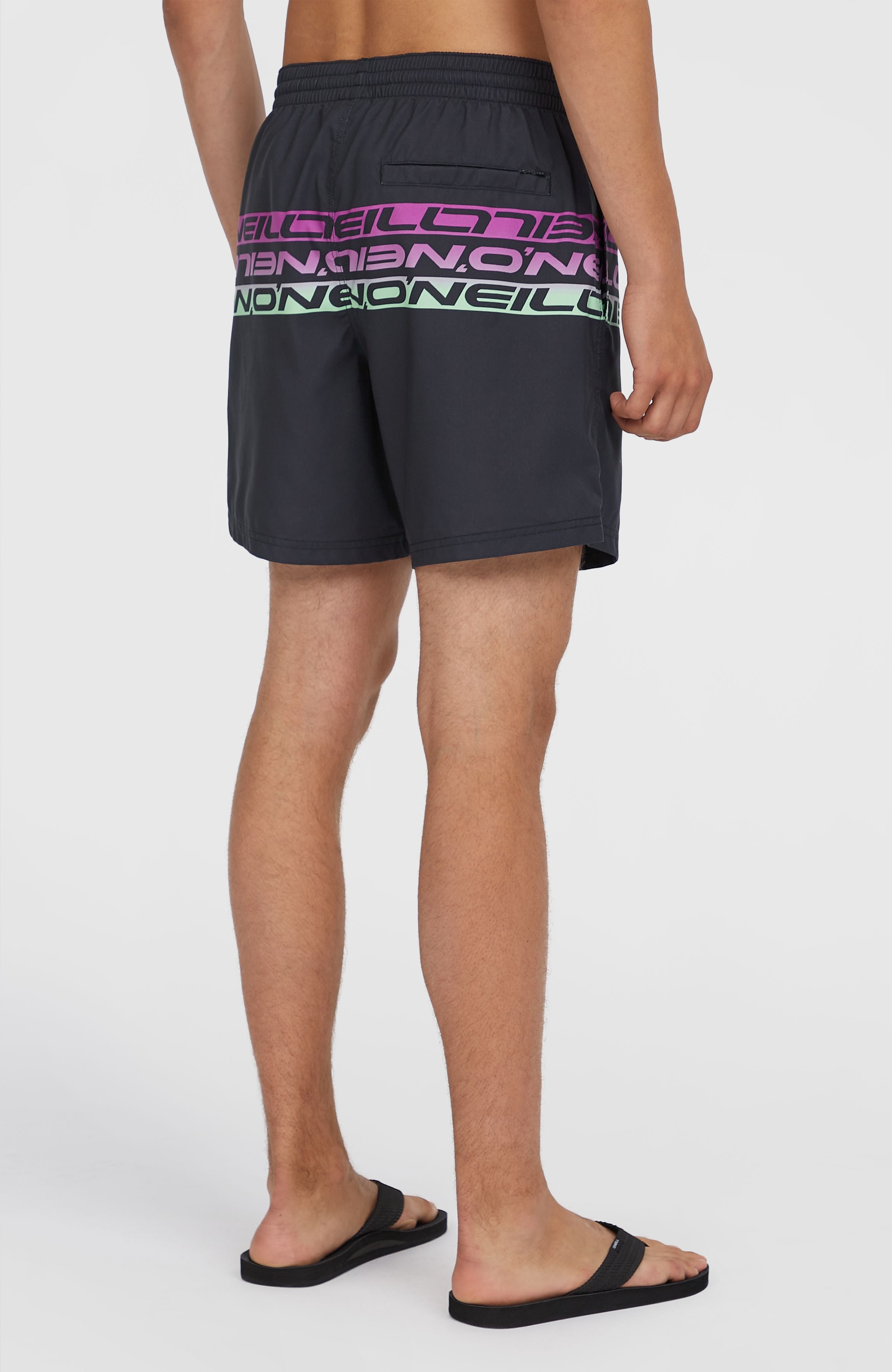 Cali Stripe 16'' Swim Shorts | Black/Purple Upside Down Clean – O'Neill UK