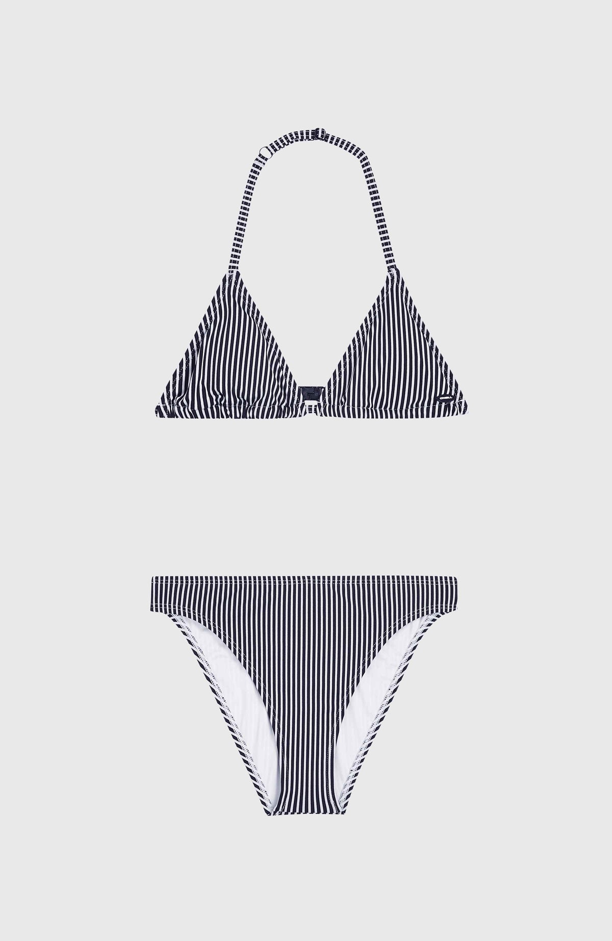 Essentials Triangle Bikini Set Black Simple Stripe Oneill Uk
